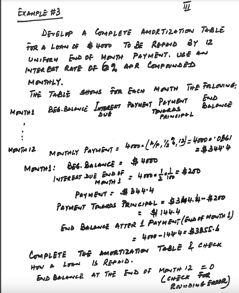 Amortization Table Problem Example | Cabinets Matttroy