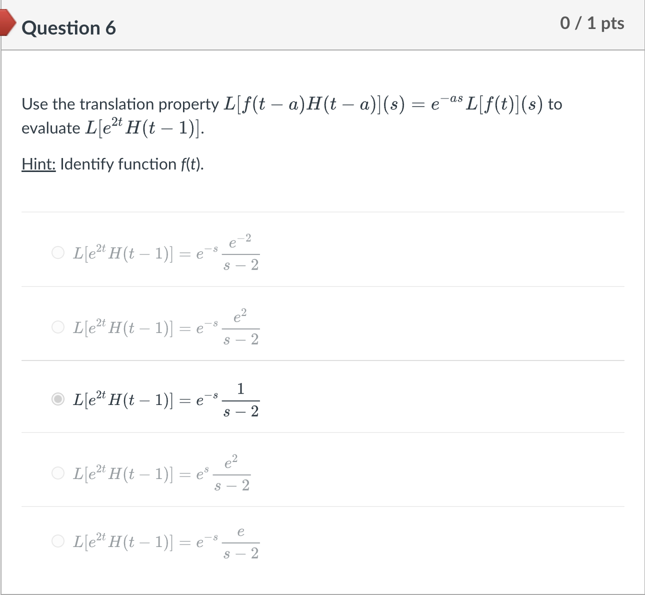 Solved Use the translation property | Chegg.com