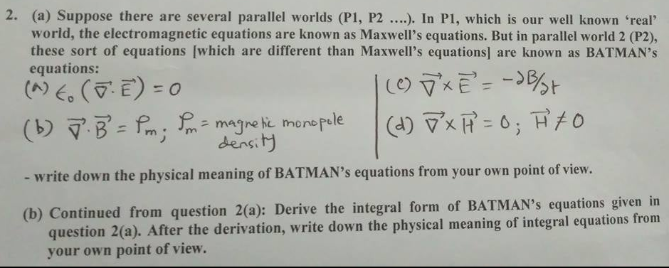 Solved 2. (a) Suppose there are several parallel worlds (P1, | Chegg.com