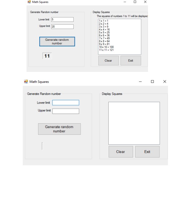 Solved Generate Random number Lower Imt Upper Imt Display | Chegg.com