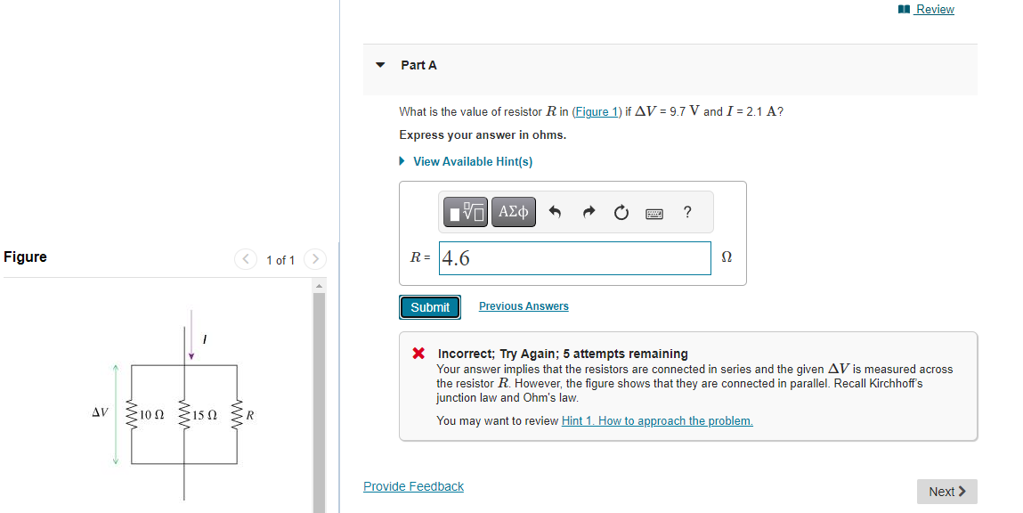 Solved What is the value of resistor R in (Figure 1) if | Chegg.com