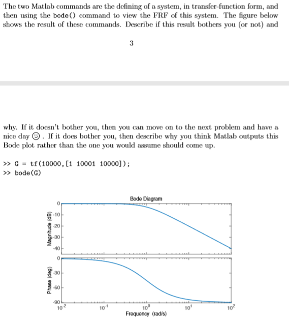 The Two Matlab Commands Are The Defining Of A System