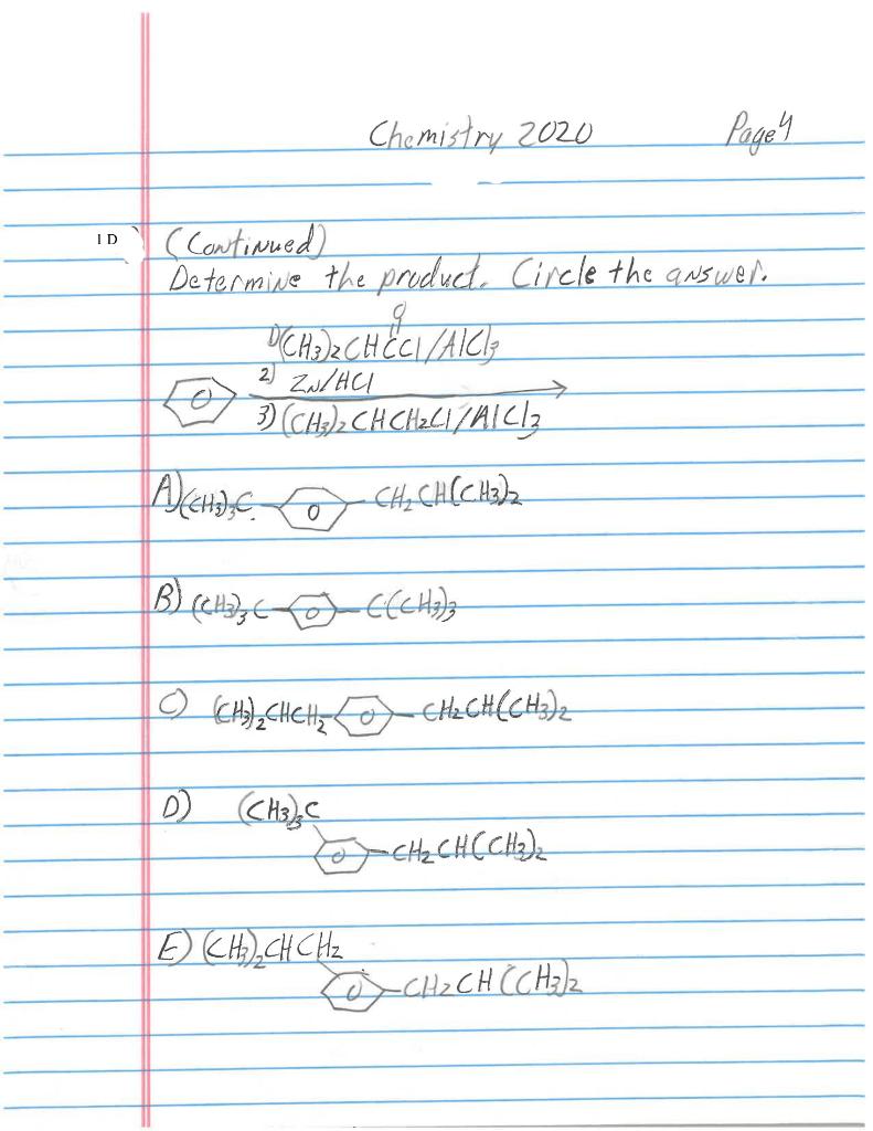 Solved ID (Continued) Determine the product. Circle the | Chegg.com