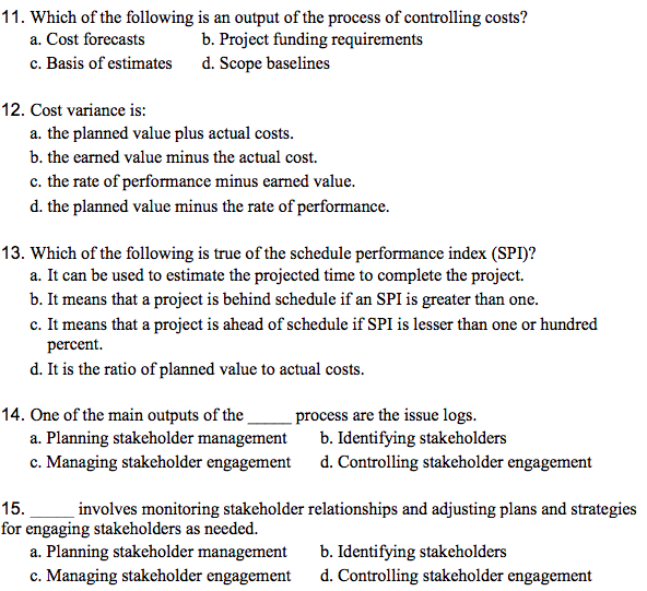 Solved 11. Which of the following is an output of the | Chegg.com