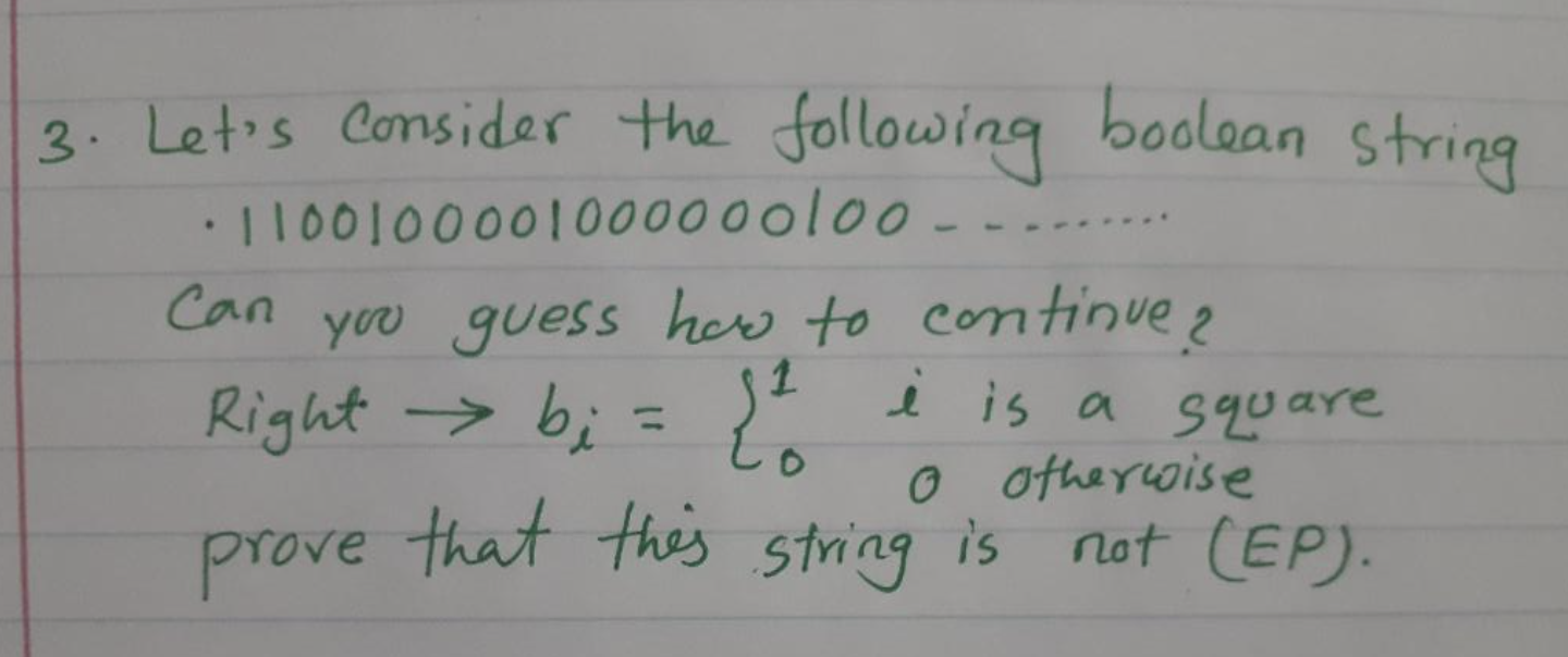 3. Let's consider the following boolean string | Chegg.com