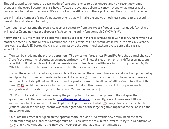 Solved This policy application uses the basic model of | Chegg.com
