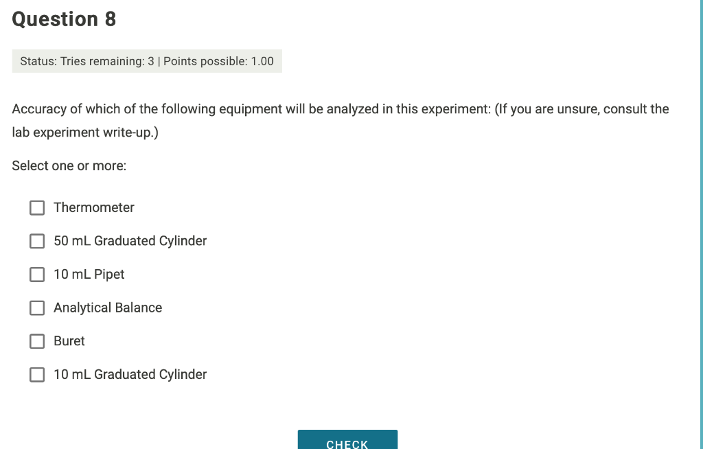 Solved Question 8 Status: Tries remaining: 3 | Points | Chegg.com