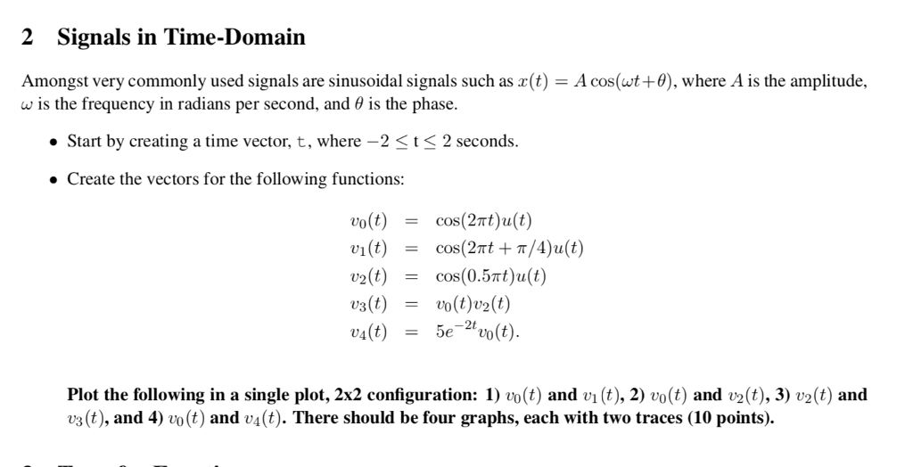 Solved 2 Signals in Time-Domain Amongst very commonly used | Chegg.com