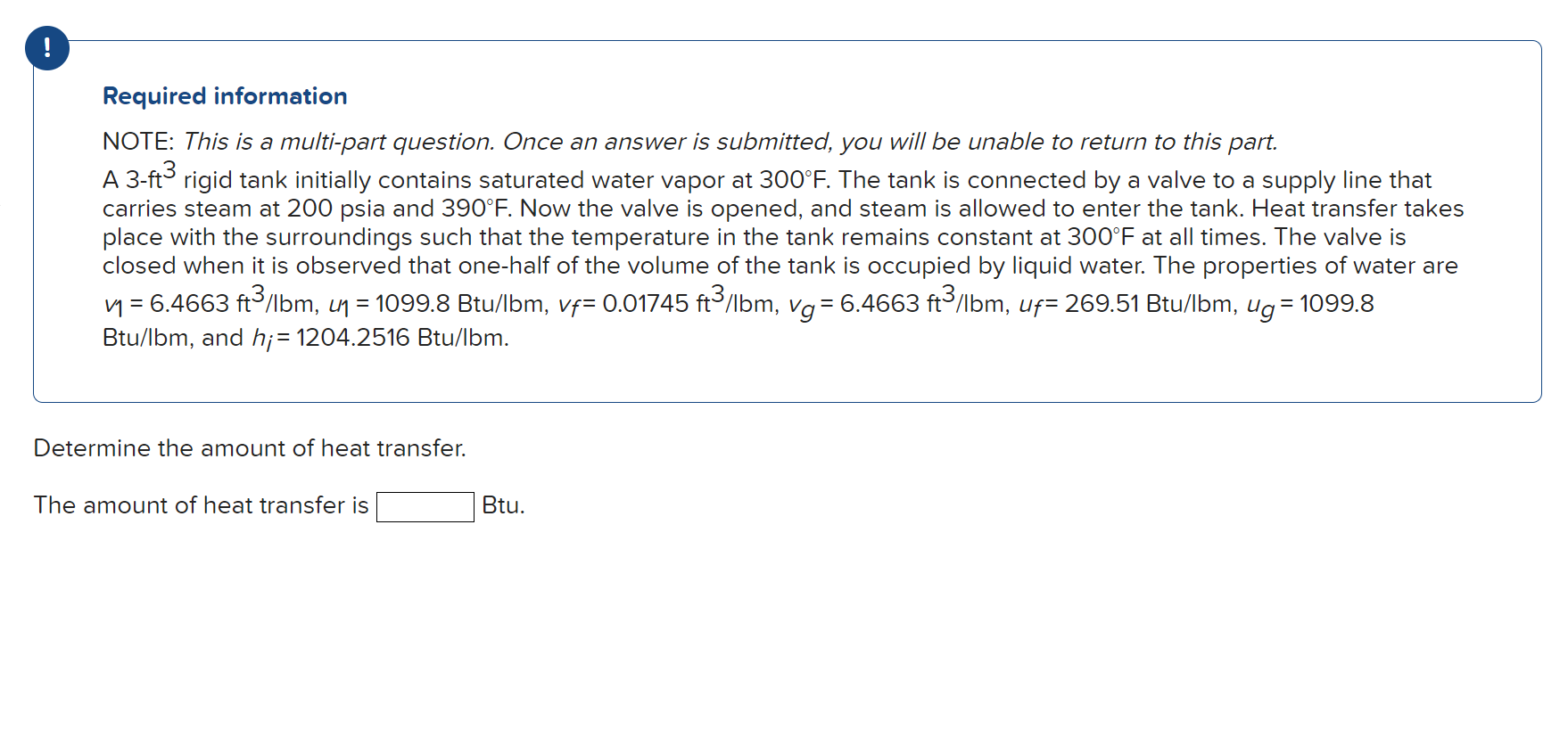 Solved ! Required information NOTE: This is a multi-part | Chegg.com