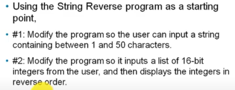 Solved Using the String Reverse program as a starting point, | Chegg.com