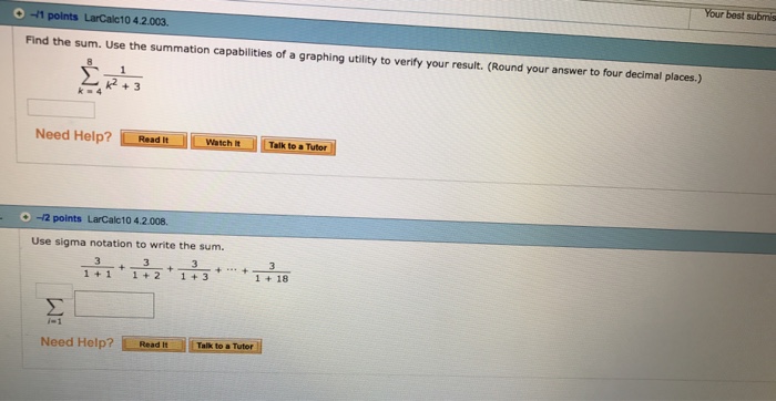 Solved Find the sum. Use the summation capabilities of a | Chegg.com