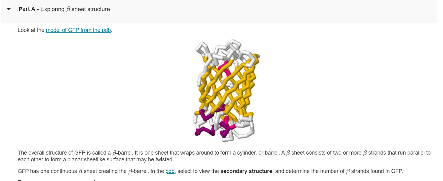 Solved Part A - Exploring B sheet structure Look at the | Chegg.com