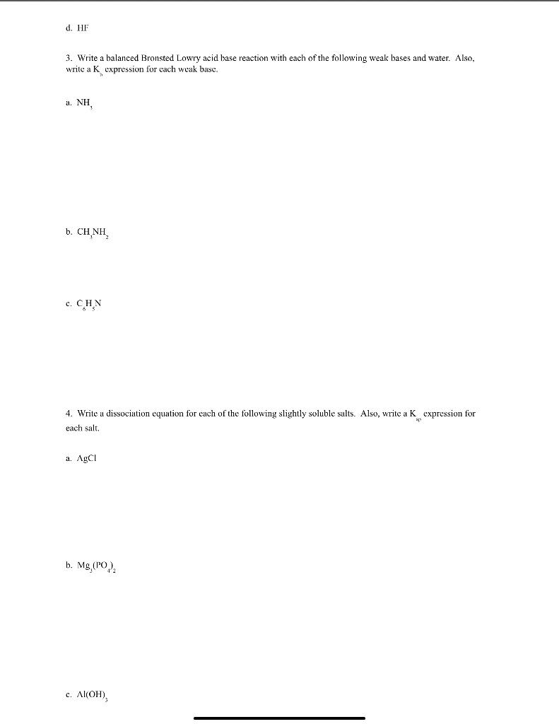 Solved \#15 Writing K Expressions 1. Balance each equation | Chegg.com
