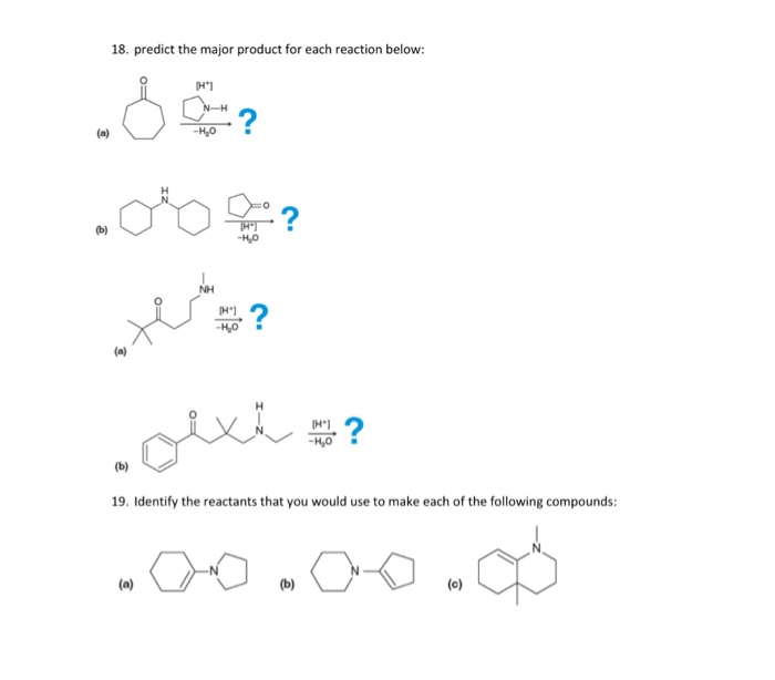 Solved Predict the major product for each reaction below: | Chegg.com