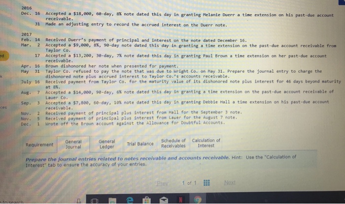 Solved Dec. 16 Accepted a $18,000, 60-day, 8% note dated | Chegg.com