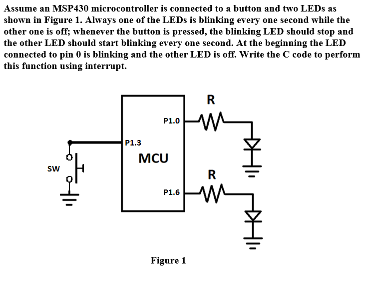 Solved Assume an MSP430 microcontroller is connected to a | Chegg.com