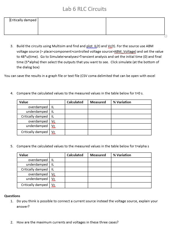 Solved Name: In this lab you will analyze resistors, | Chegg.com