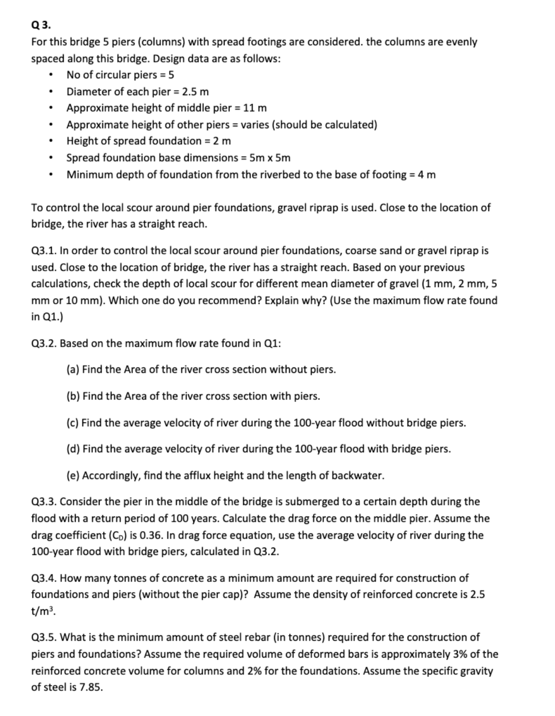 Solved Q 1.2. Based on Rational Method determine the flood | Chegg.com