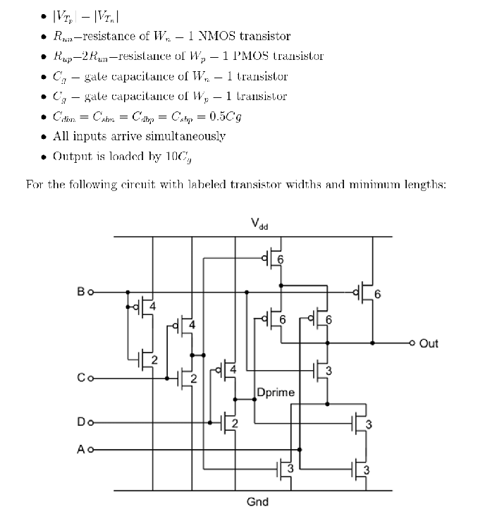 Solved - ∣VTF∣−∣VTn∣ - Rnin-resistance of Wn−1 NMOS | Chegg.com
