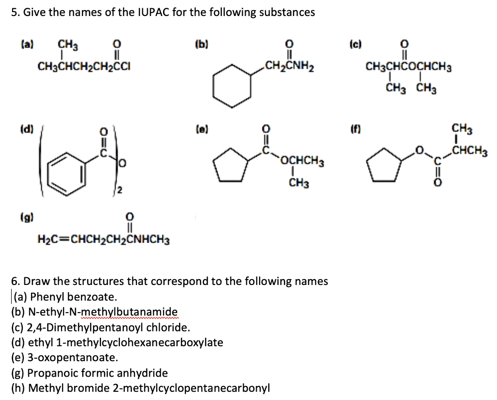 Solved 1. Name the following aldehydes and ketones according | Chegg.com