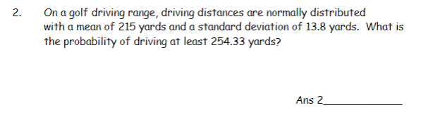 Solved On a golf driving range, driving distances are | Chegg.com