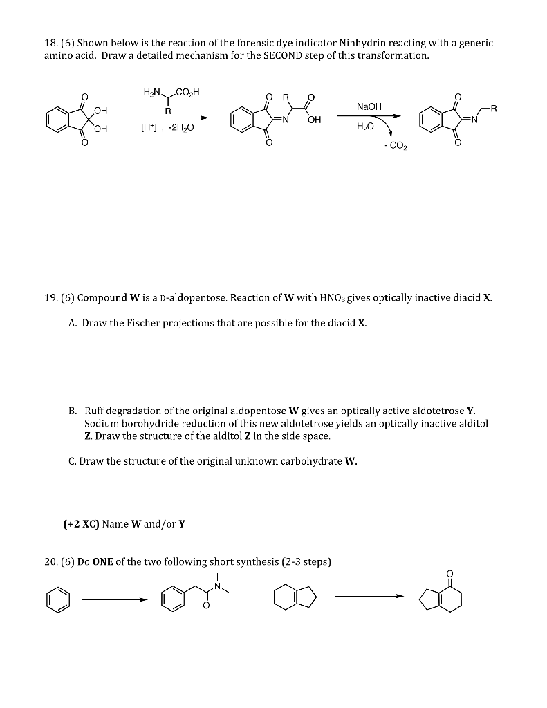 Solved 18. (6) Shown below is the reaction of the forensic | Chegg.com