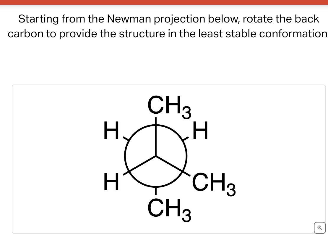 Solved Starting from the Newman projection below, rotate the | Chegg.com