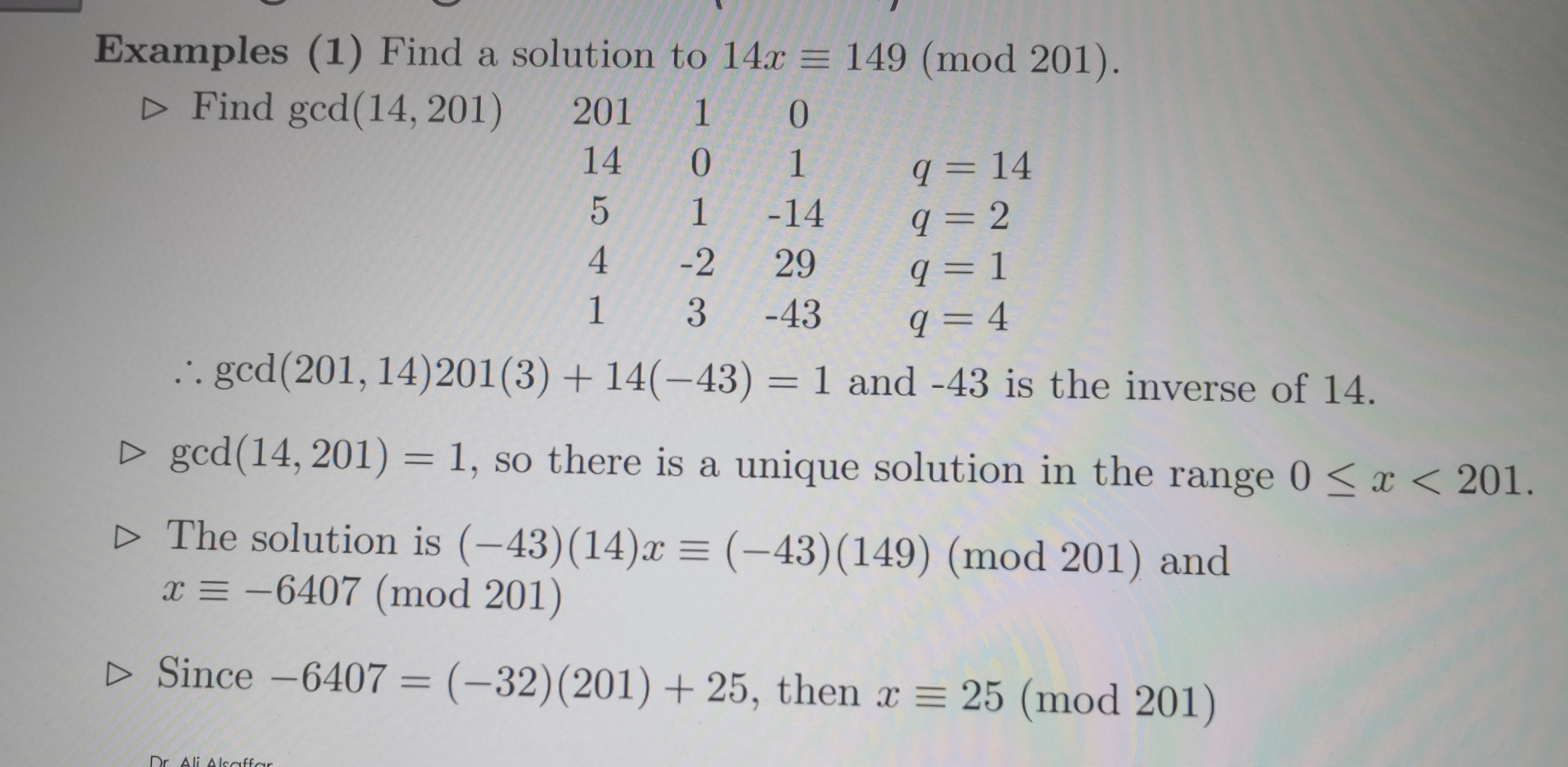 Solved Find the inverse of 235 (mod 563124).Full answer with | Chegg.com