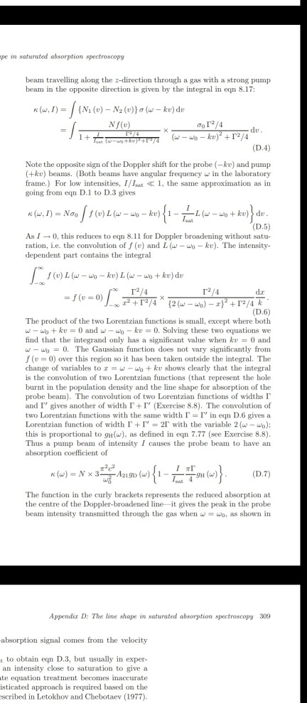 (8.8) Convolution of Lorentzian line shapes A simple | Chegg.com