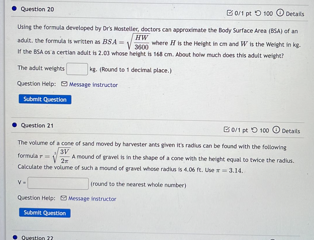 Solved Using the formula developed by Dr's Mosteller, | Chegg.com