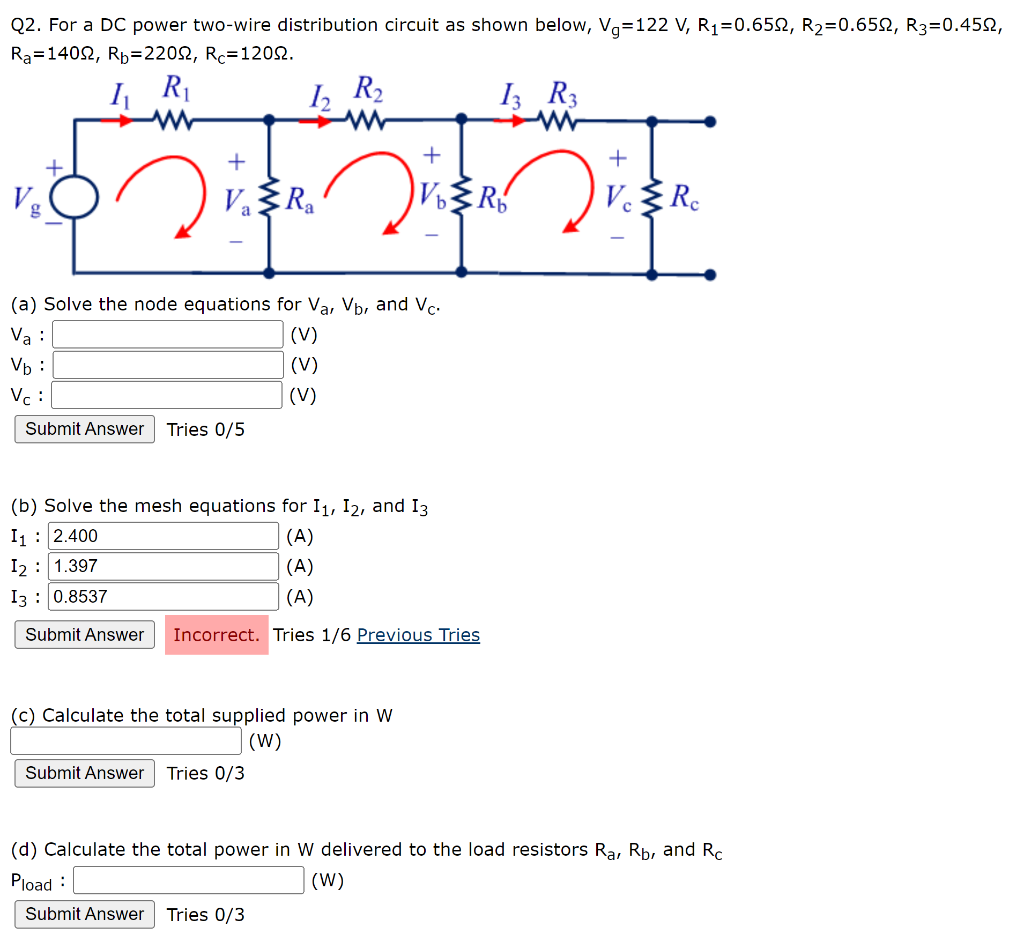 Solved Q2. For a DC power two-wire distribution circuit as | Chegg.com