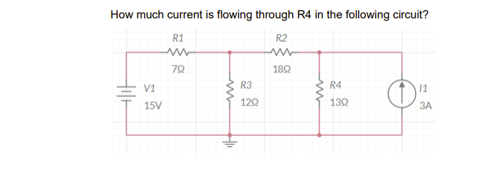 Solved How much current is flowing through R4 in the | Chegg.com