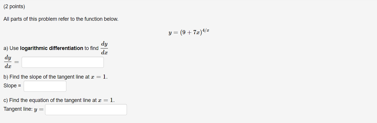 Solved (2 points) All parts of this problem refer to the | Chegg.com