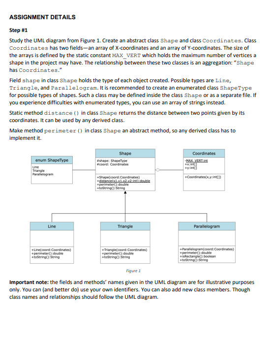 Solved ASSIGNMENT DETAILS Step 1 Study the UML diagram from | Chegg.com
