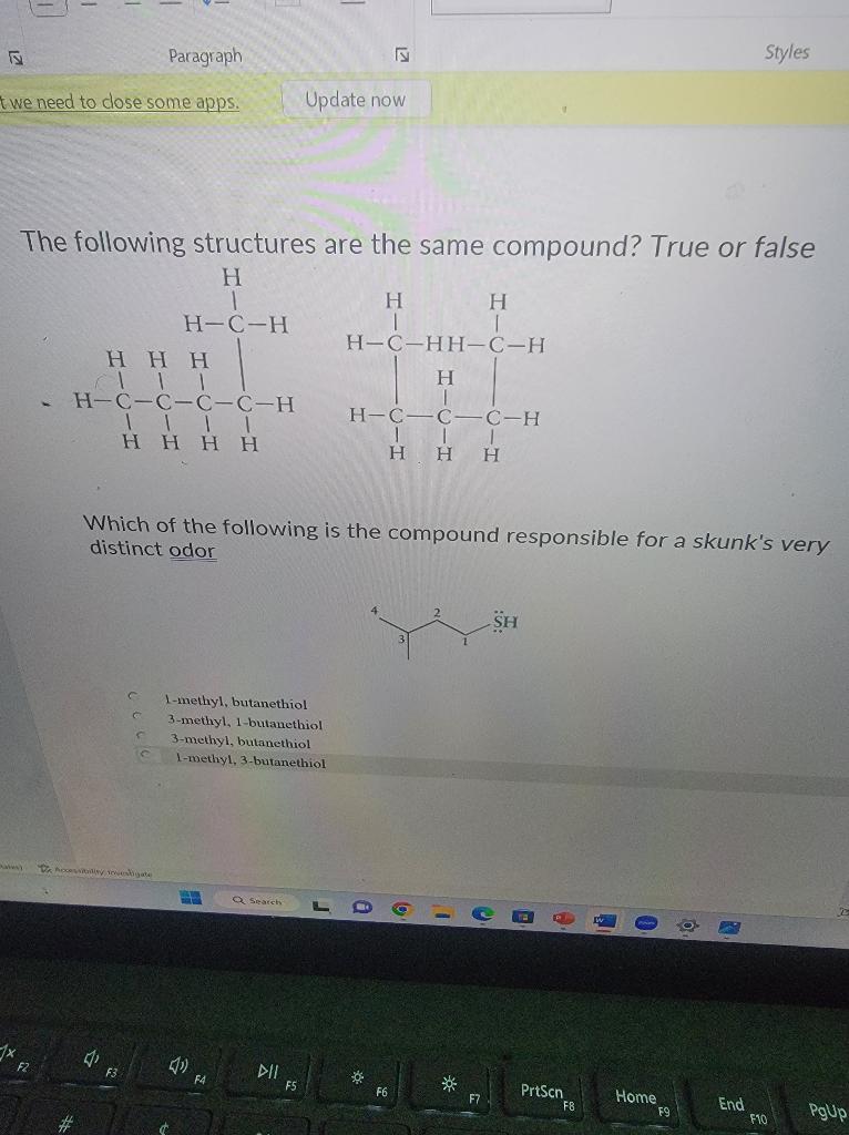 Solved The following structures are the same compound? True | Chegg.com