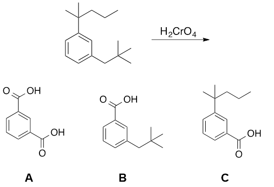 Solved a H2Cro4 OH OH OH OH A B C | Chegg.com