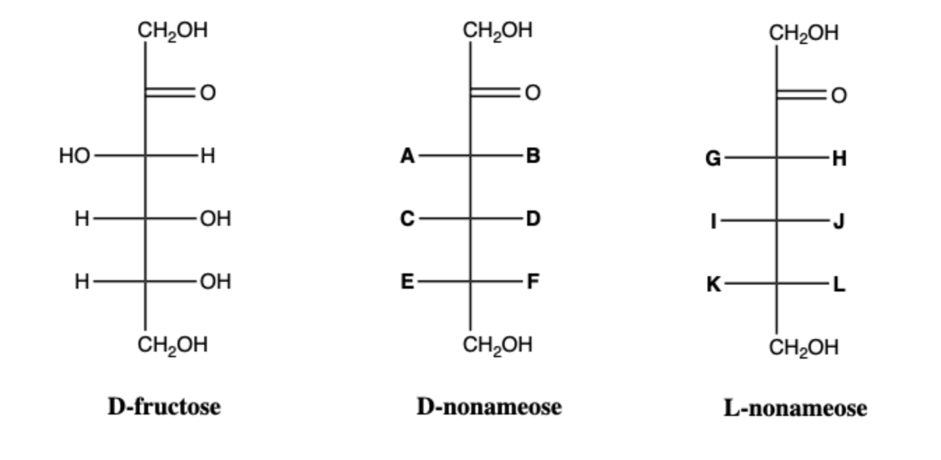 Solved Fischer projection of D-fructose given. The skeleton | Chegg.com