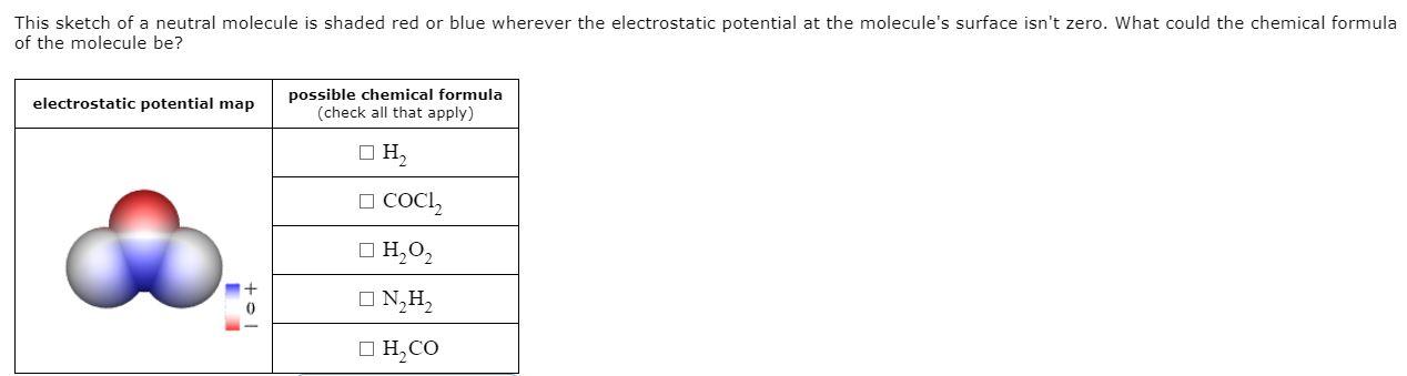 Solved This sketch of a neutral molecule is shaded red or | Chegg.com