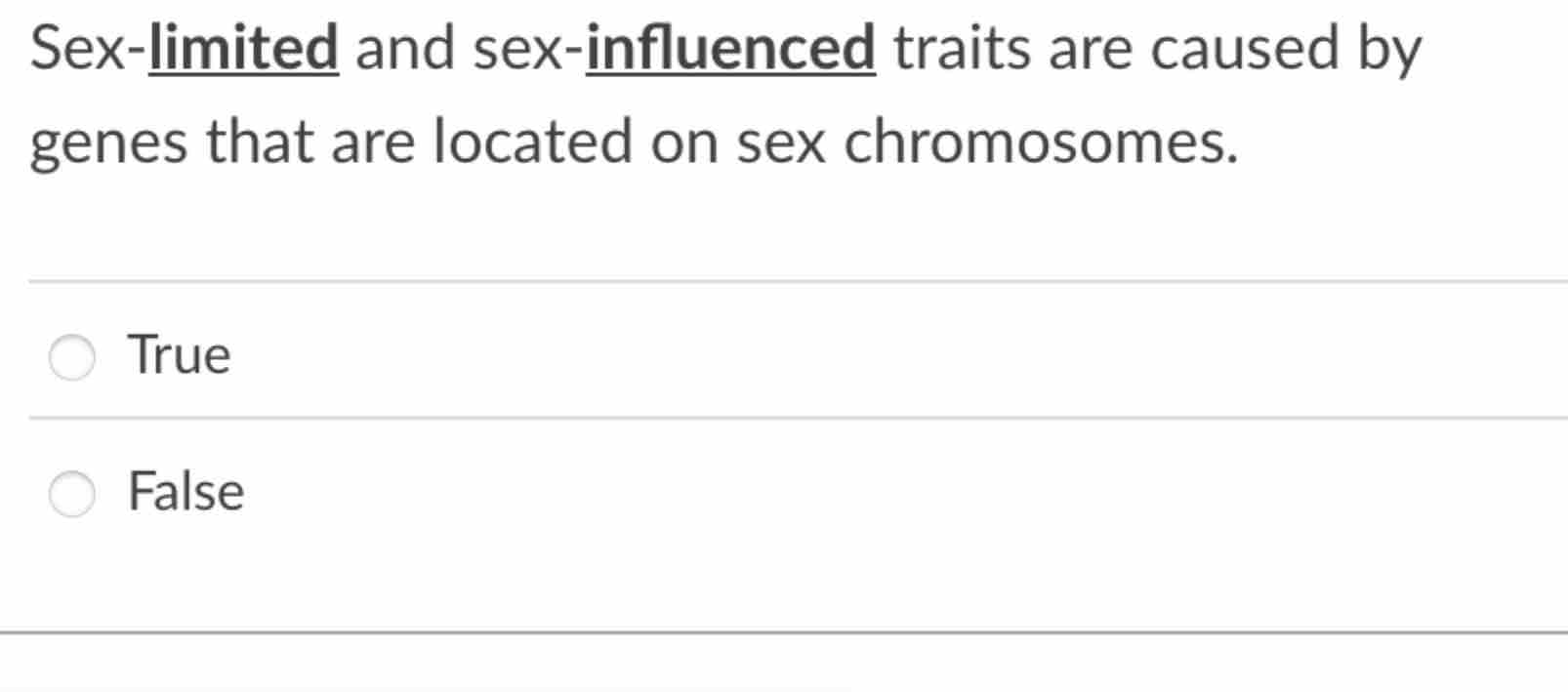 Solved Sex-limited and sex-influenced traits are caused | Chegg.com