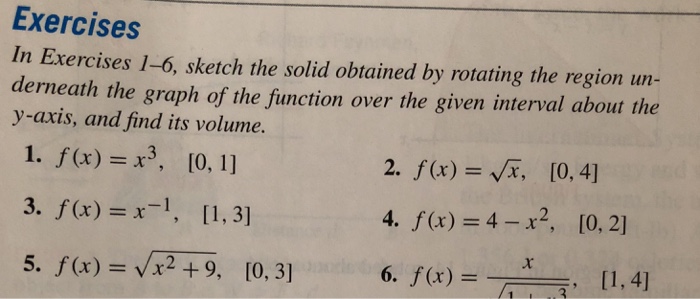 Solved Exercises In Exercises 1-6, sketch the solid obtained | Chegg.com
