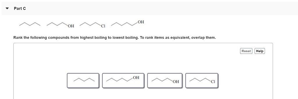 Solved Rank the following compounds from highest boiling to | Chegg.com