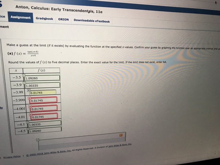 Solved Anton, Calculus: Early Transcendentals, 11e ice | Chegg.com