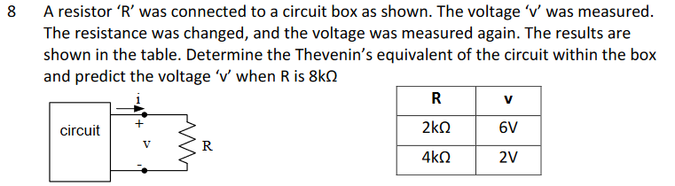Solved A resistor ' R ' was connected to a circuit box as | Chegg.com