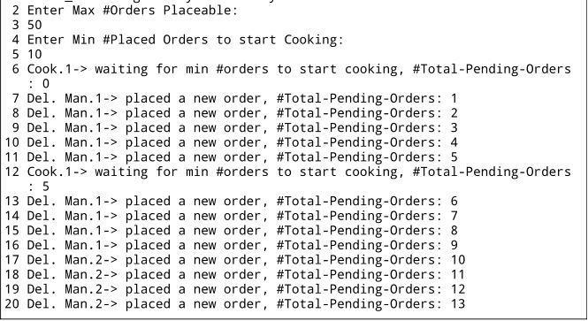 Solved Using Java Multithread: A Skeleton Code Added | Chegg.com