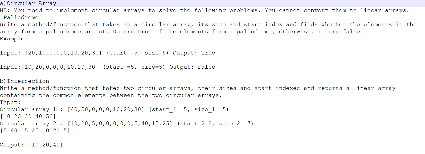 Solved The topic is array manipulation. Help solve this | Chegg.com
