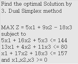 Solved Find the optimal Solution by 3. Dual Simplex method | Chegg.com