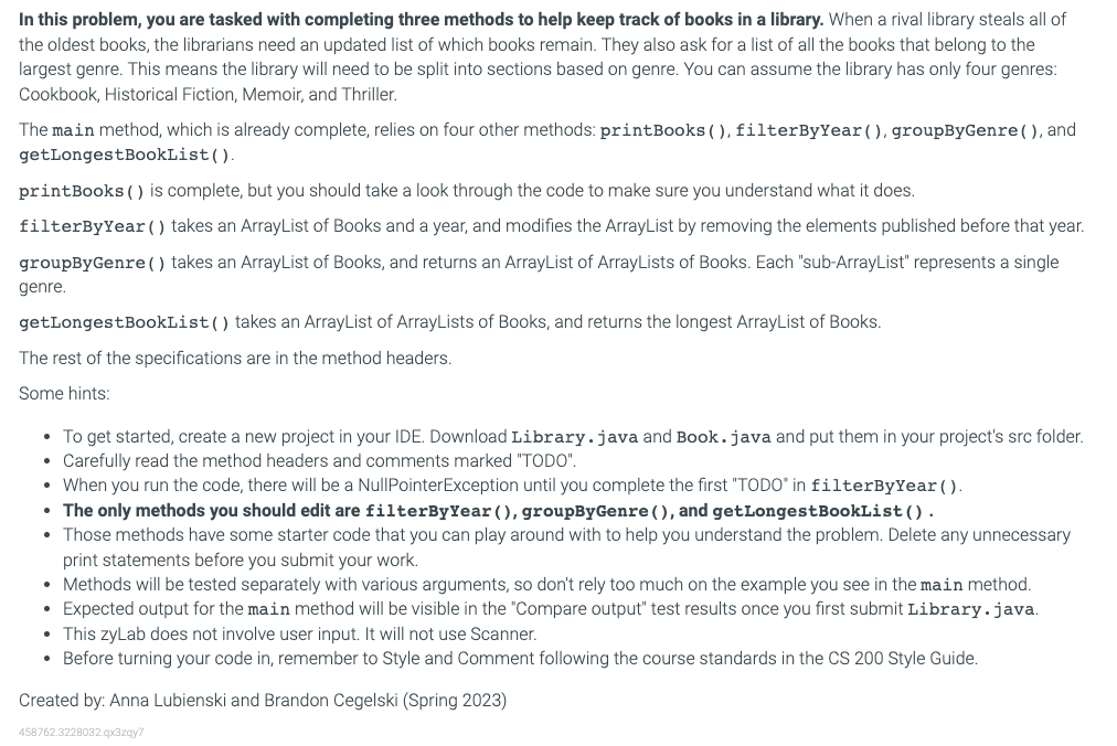 Solved Library Books Write this program using an IDE. | Chegg.com