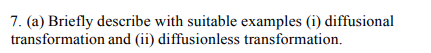 Solved 7. (a) Briefly describe with suitable examples (i) | Chegg.com