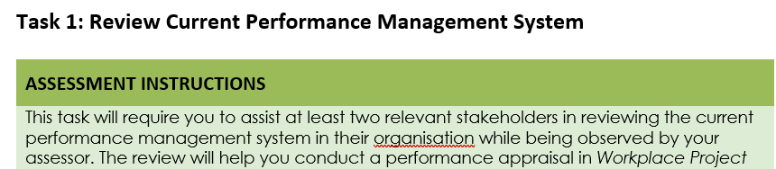 Task 1: Review Current Performance Management System | Chegg.com