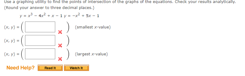Solved Use a graphing utility to find the points of | Chegg.com